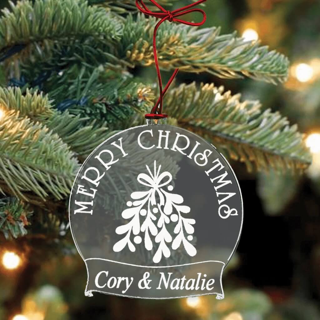 Custom Acrylic Christmas Ornaments | Name At A Glance