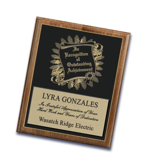 Engraved Plate with Info Plate Plaque - Name At A Glance